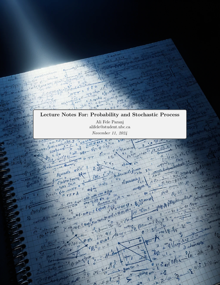 Lecture Notes - Ali Fele Paranj Lecture Notes - Ali Fele Paranj